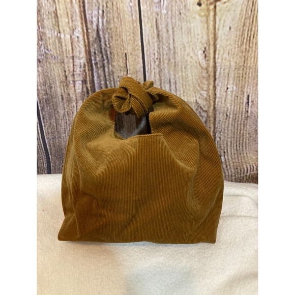 Merit | Bags | Merit Beauty The Signature Bag Purse Dark Gold Corduroy ...